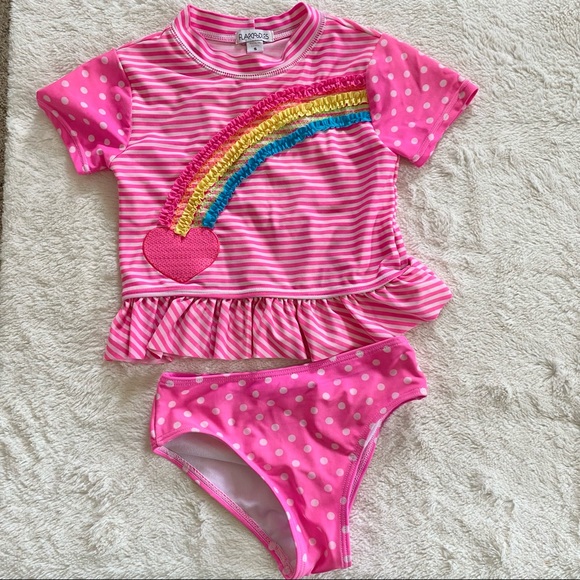 Flapdoodles | Swim | Flapadoodles Rainbow Rashguard Swim | Poshmark